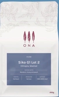 Ona Ethiopia Siko G1 Lot 2, Washed Heirloom, 200g | Calēre Coffee