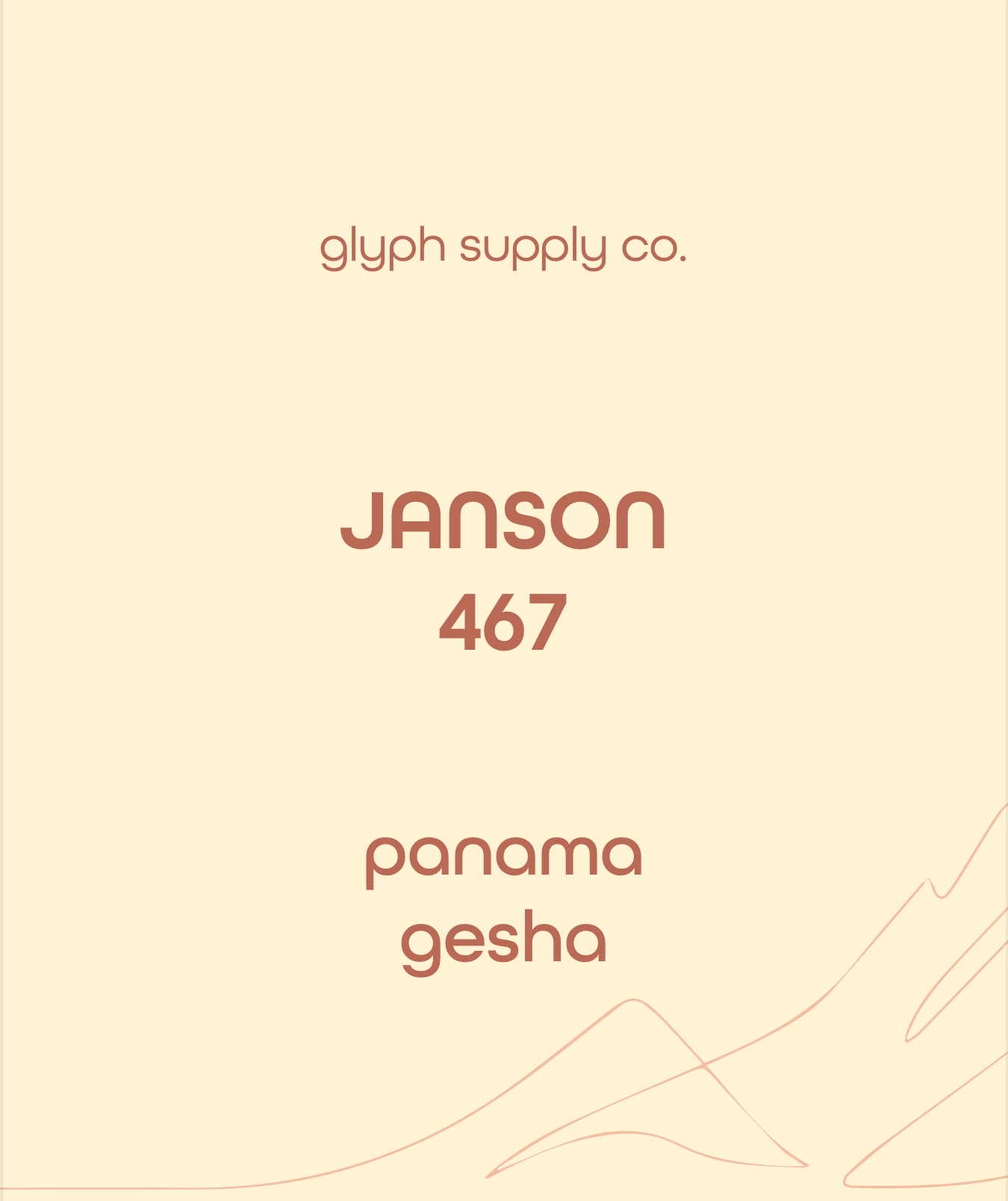 Glyph Panama JANSON 467, Gesha Washed | Calēre Coffee